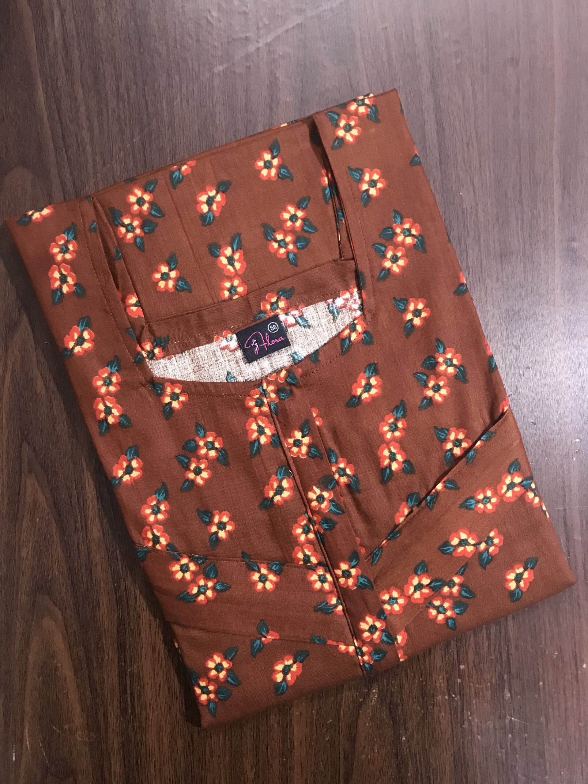 Horizontal Zip Feeding Nighty - Flora Outfits