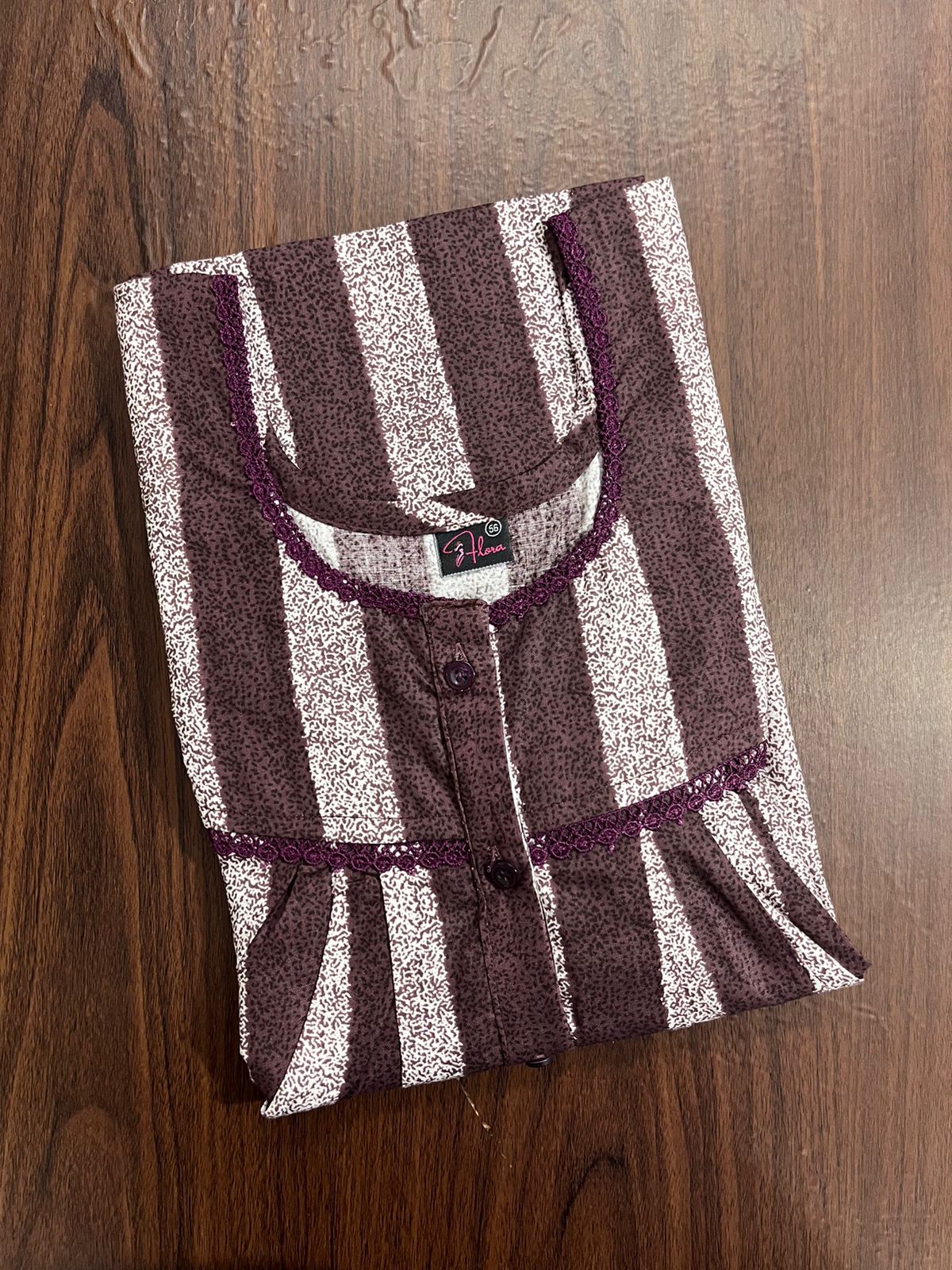 DOUBLE LACE WITH OPENABLE BUTTON NIGHY - Flora Outfits