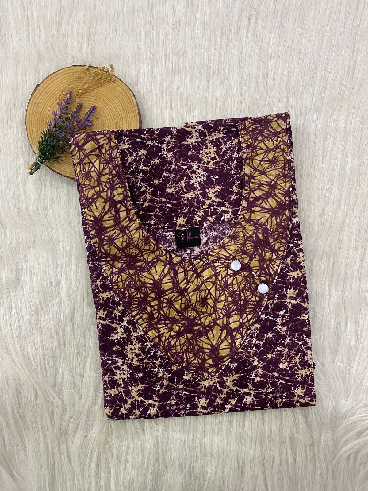 V-Neck Side Button Nighty - Flora Outfits